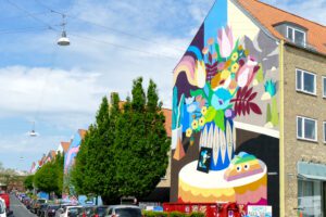 Street Art in COPENHAGEN: Open Air Gable Gallery in Nordvest
